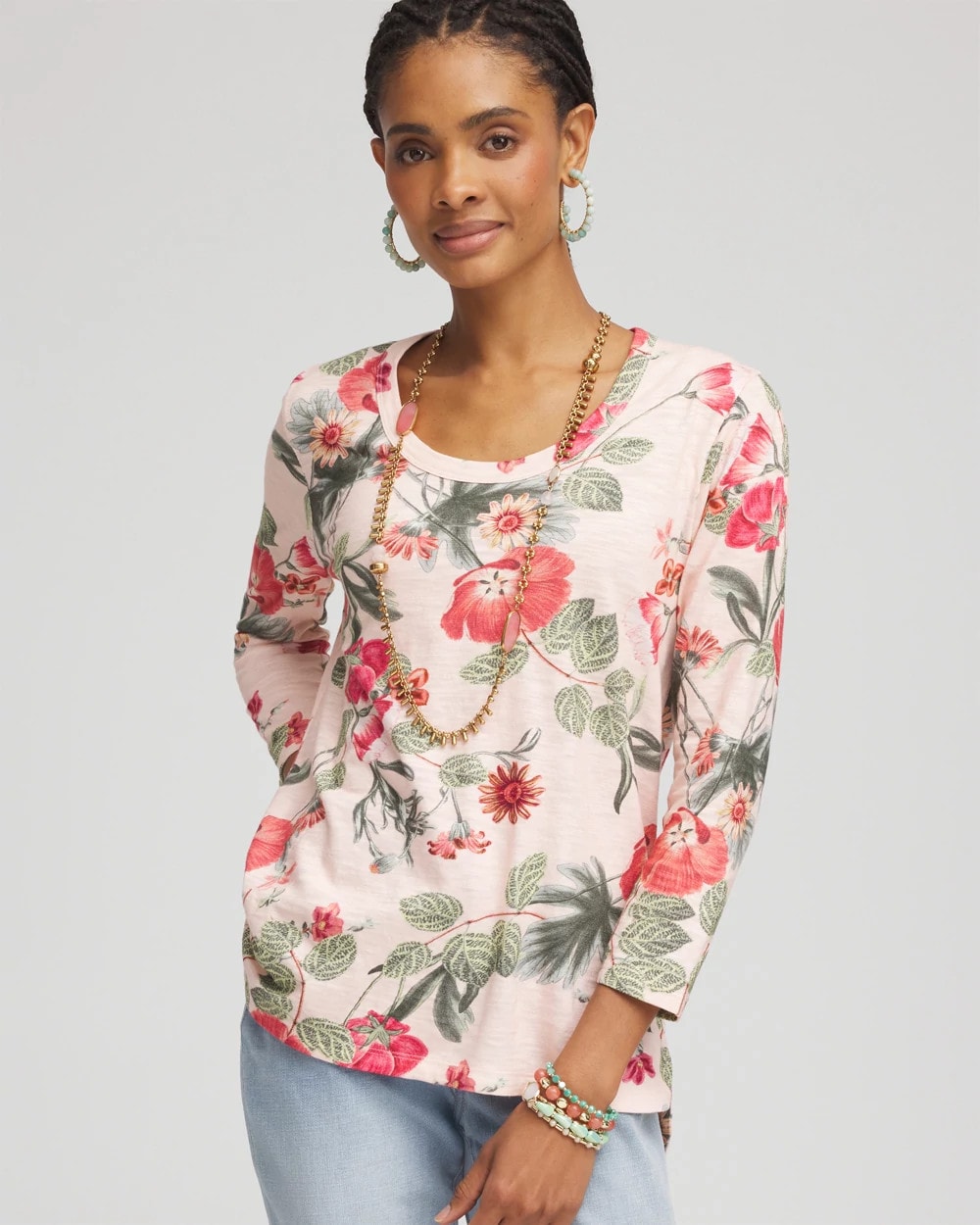 Garden Slub Scoop Neck Tee | Chico's